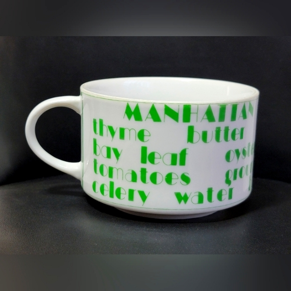 Unique Vintage | Dining | Vintage Clam Chowder Soup Recipe Bowl White ...